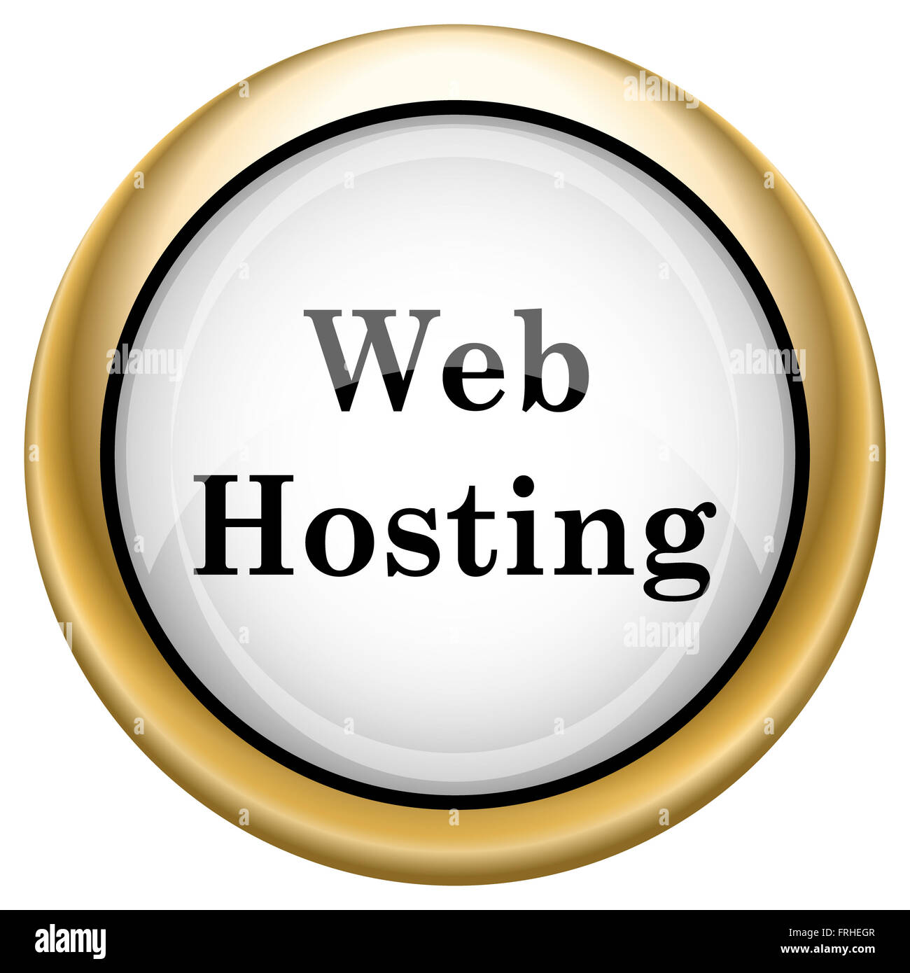 Shiny glossy icon. Internet button on white background Stock Photo - Alamy