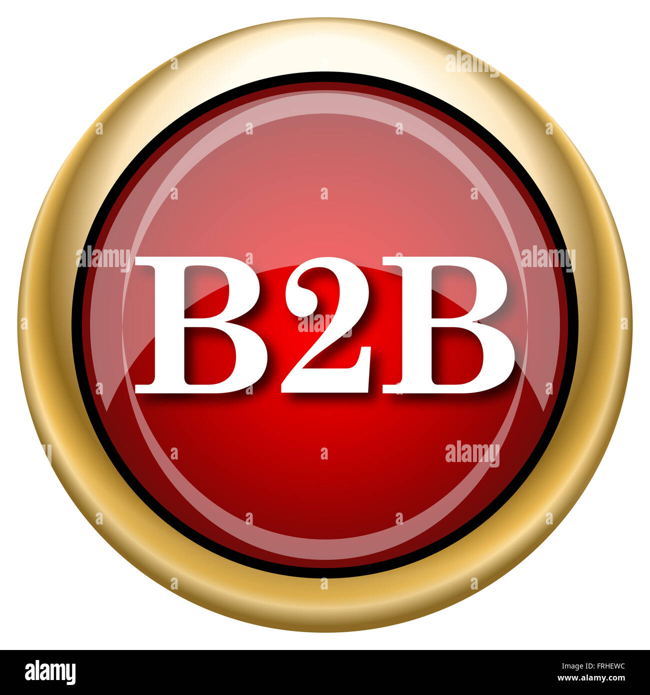 Shiny glossy icon with white design on red and gold background Stock ...