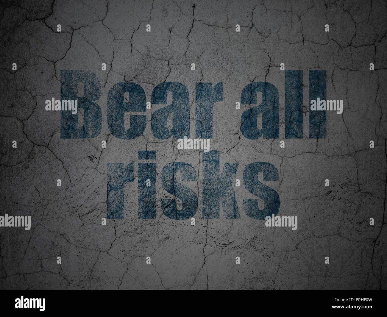 Insurance concept: Bear All Risks on grunge wall background Stock Photo ...