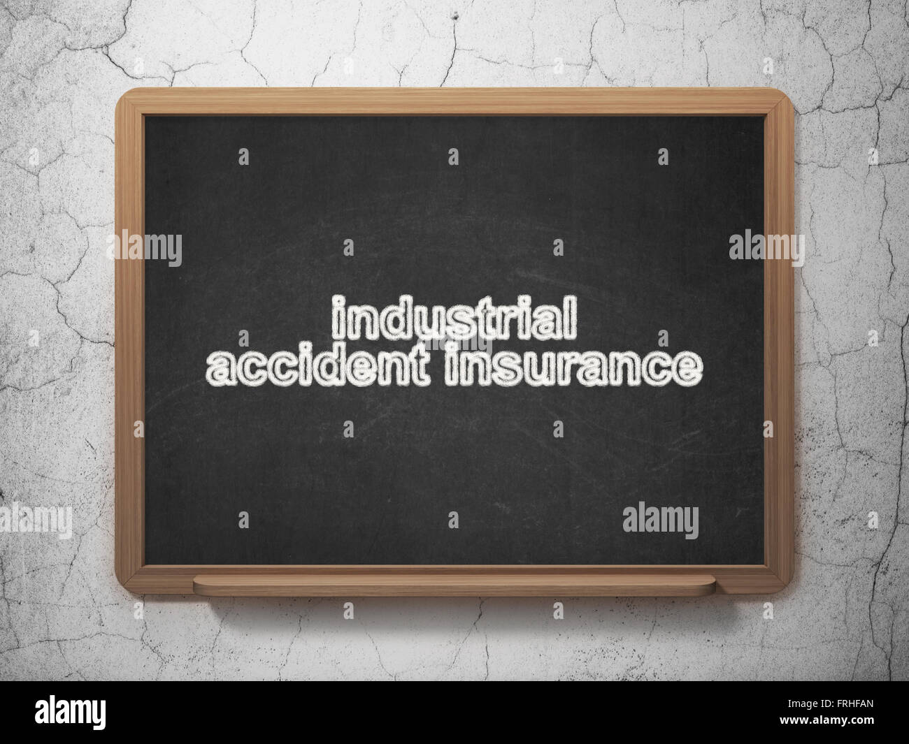 Insurance concept: Industrial Accident Insurance on chalkboard ...