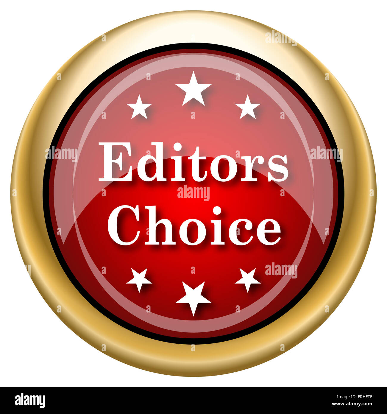 Red shiny glossy icon on white background Stock Photo - Alamy