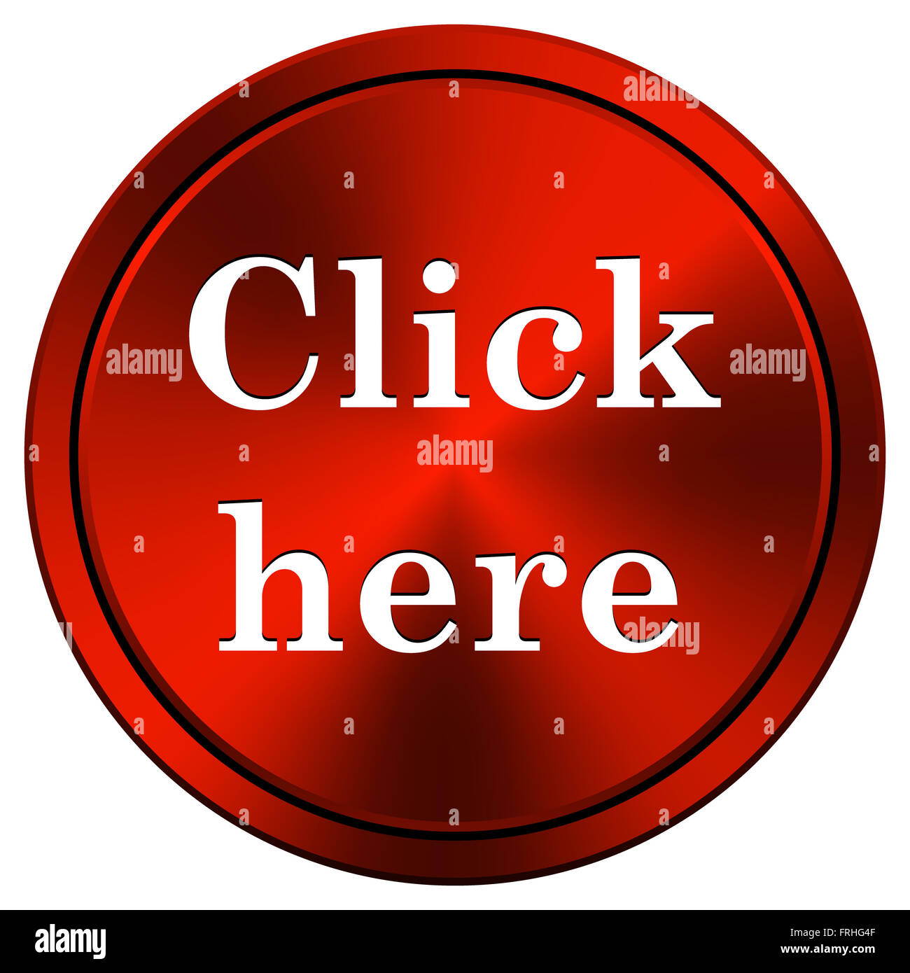 Metallic icon with white design on red background Stock Photo - Alamy