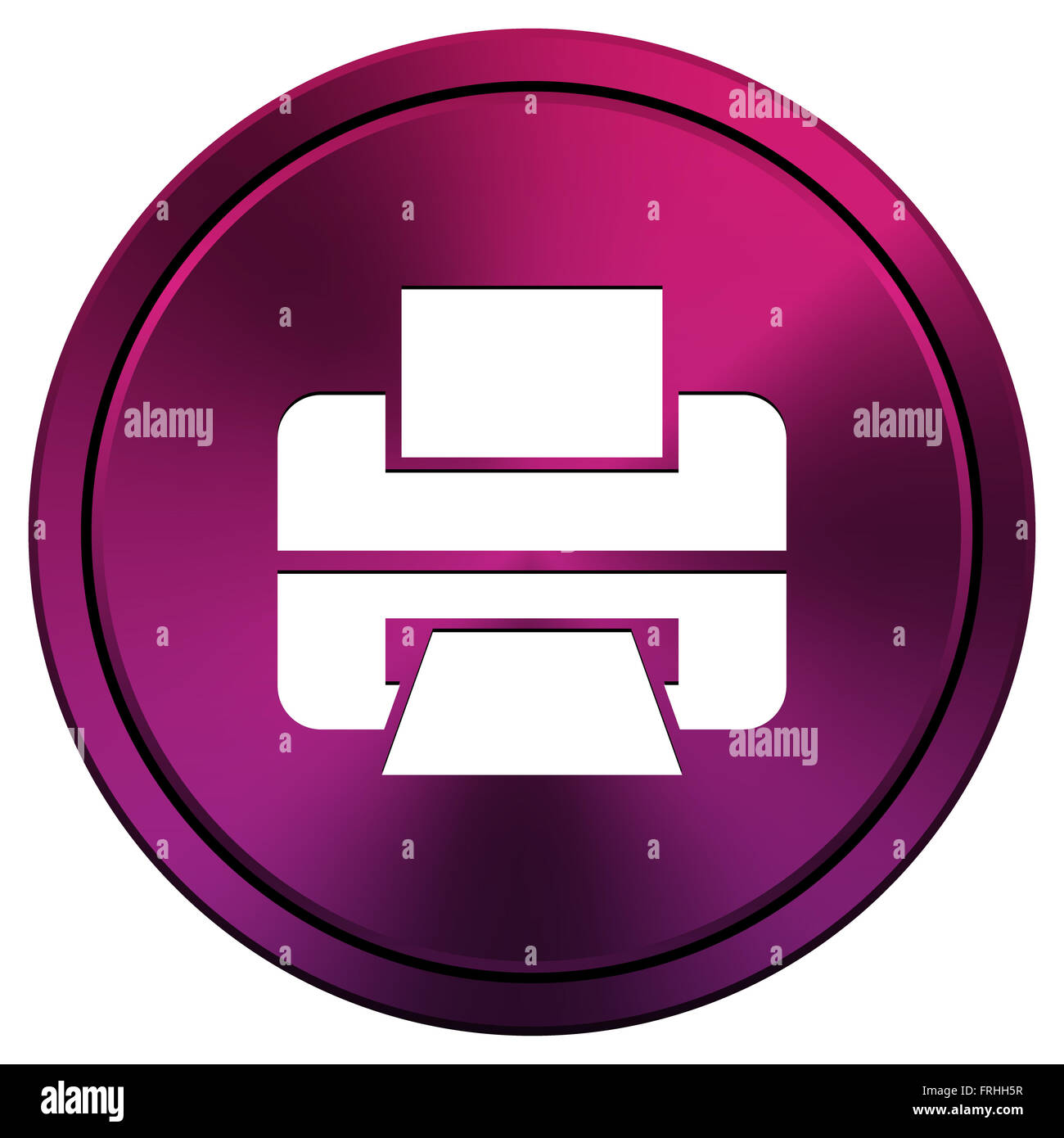 Metallic icon with white design on mauve background Stock Photo - Alamy