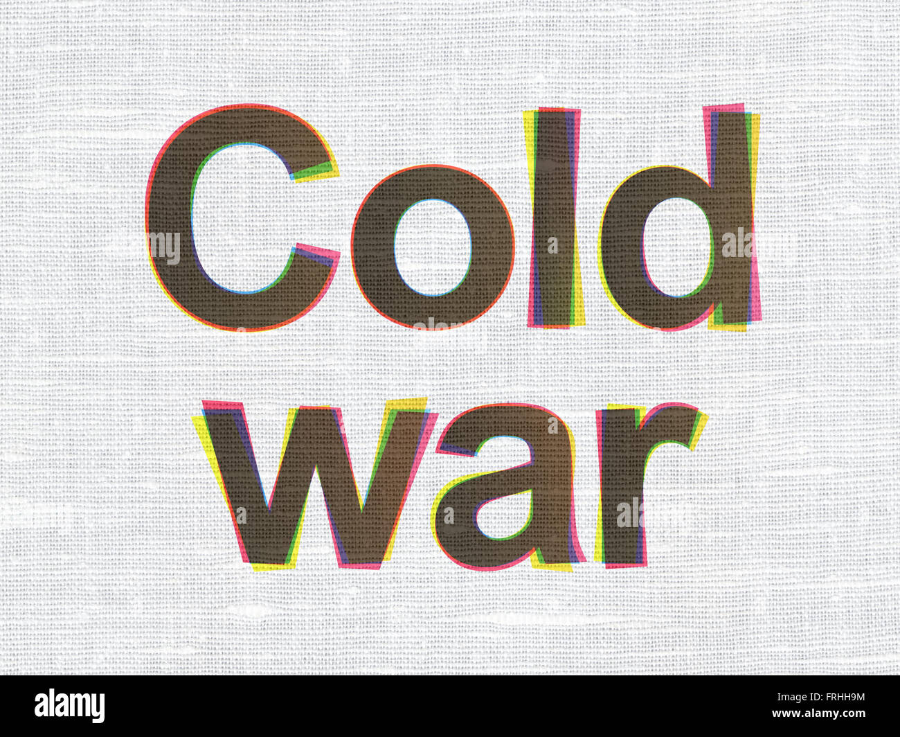 Political concept: Cold War on fabric texture background Stock Photo ...