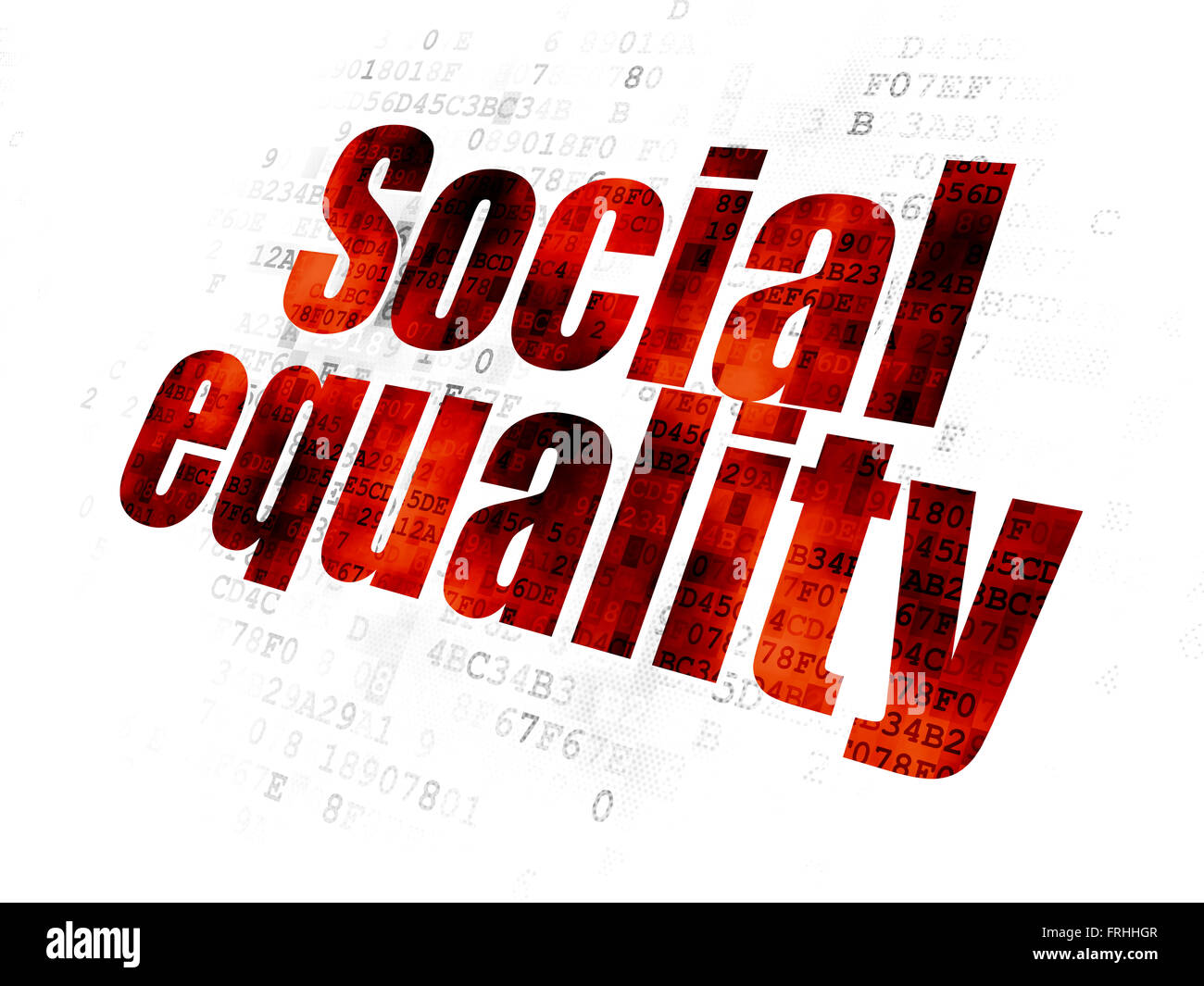 Political concept: Social Equality on Digital background Stock Photo ...