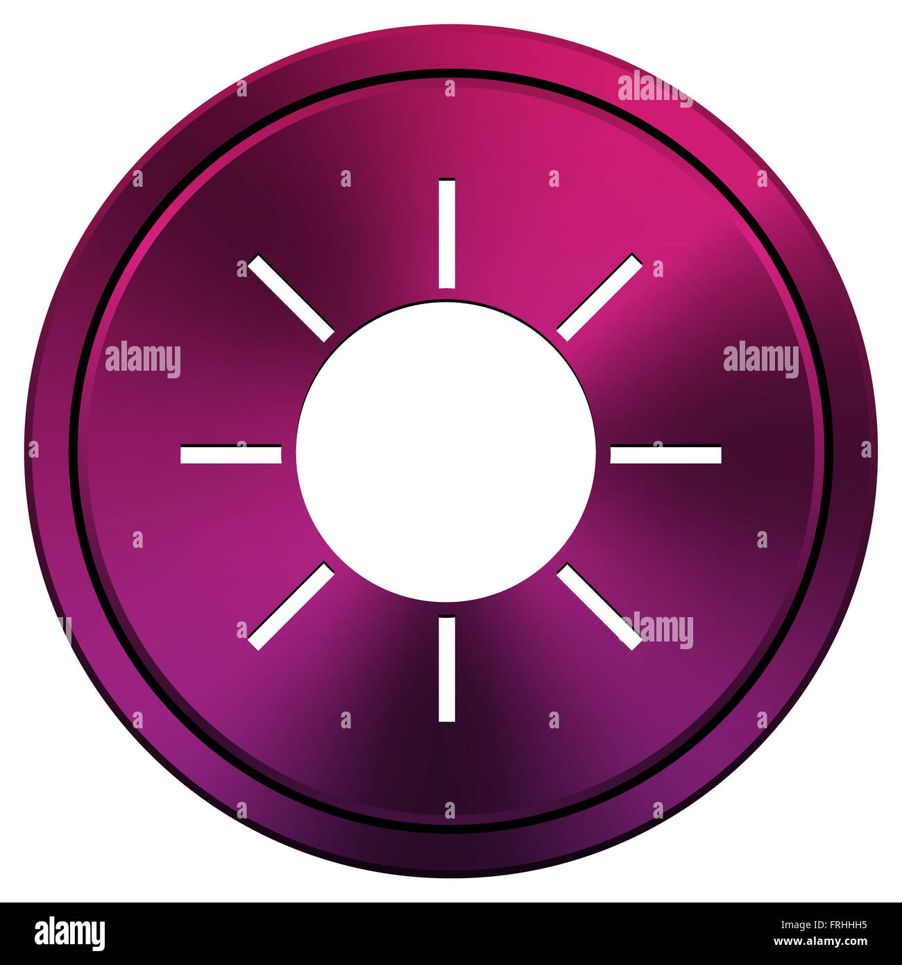Metallic icon with white design on mauve background Stock Photo - Alamy