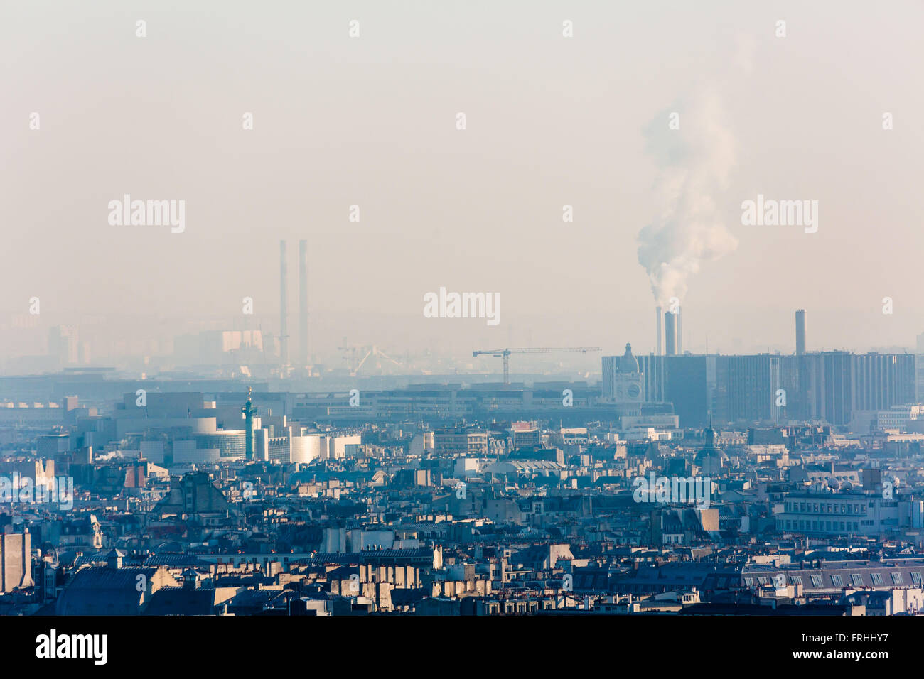 Air pollution in Paris, France Stock Photo - Alamy