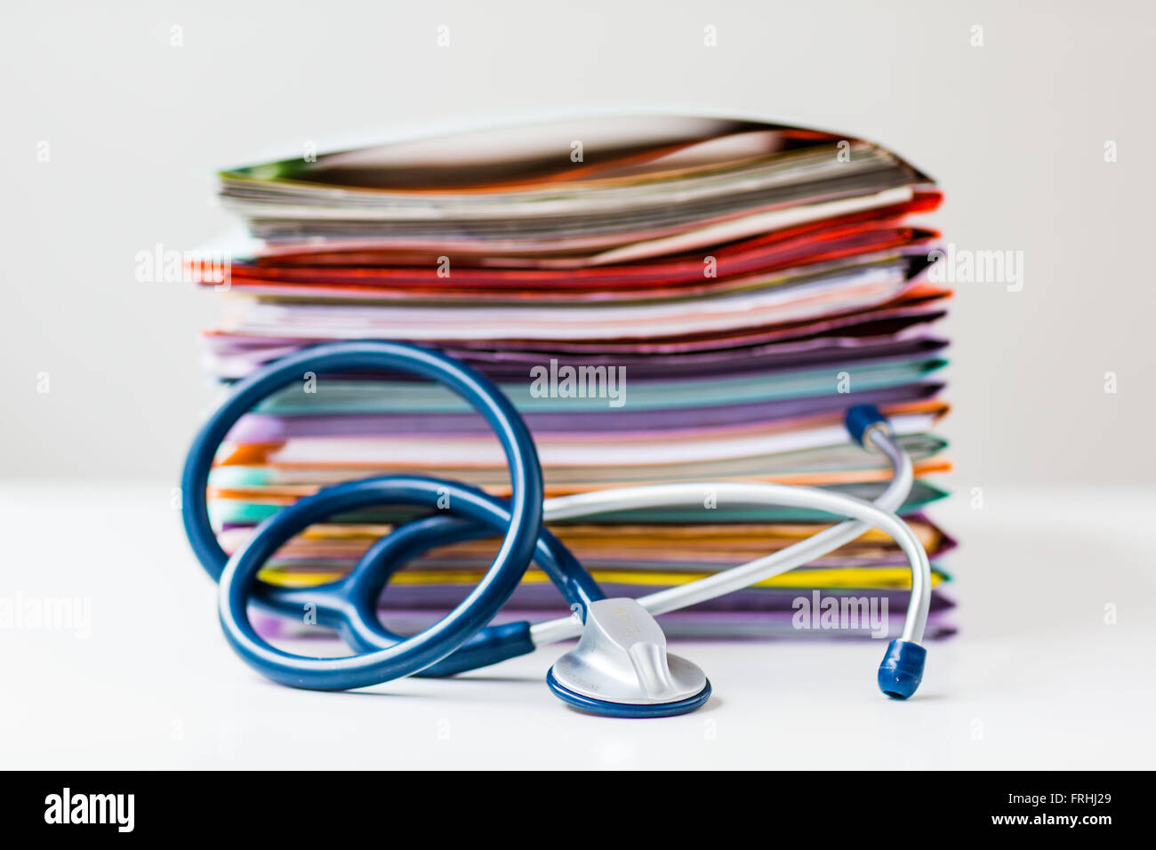 Administrative files and stethoscope Stock Photo - Alamy