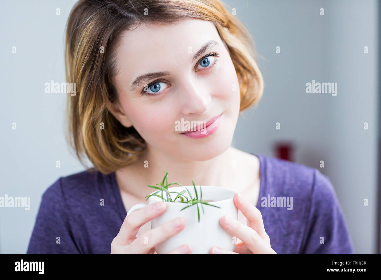 Woman rosemary eye contact hi-res stock photography and images - Alamy
