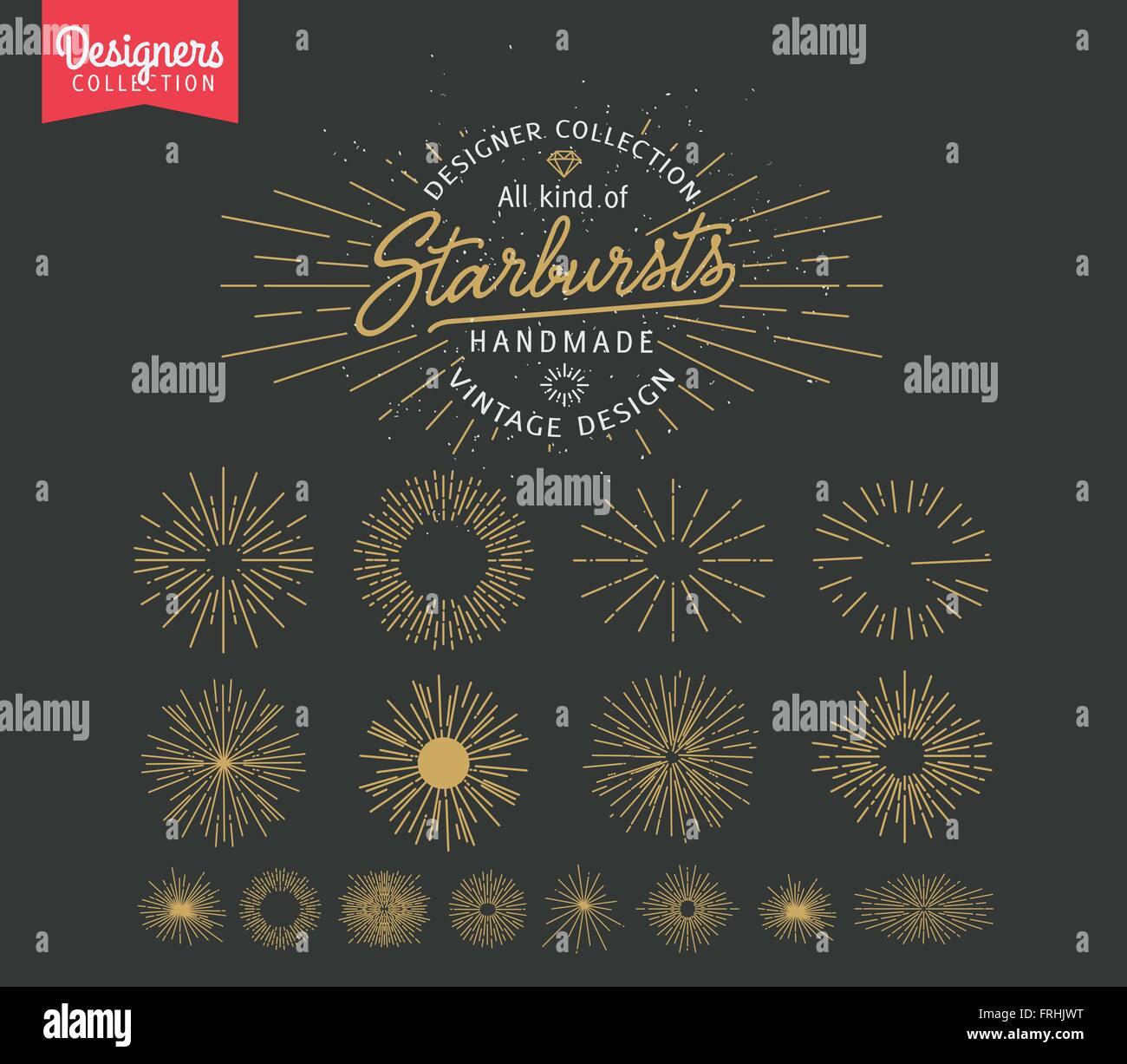 Premium starbursts collection. Designers Collection Stock Vector Image ...