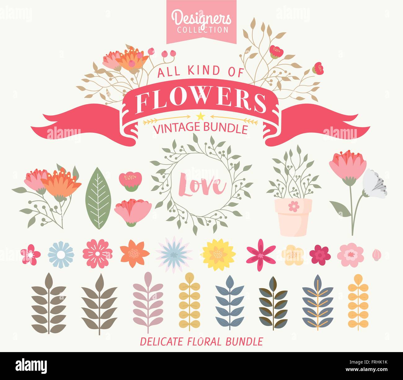 Premium Styled Floral Bundle on a white background - Designers ...