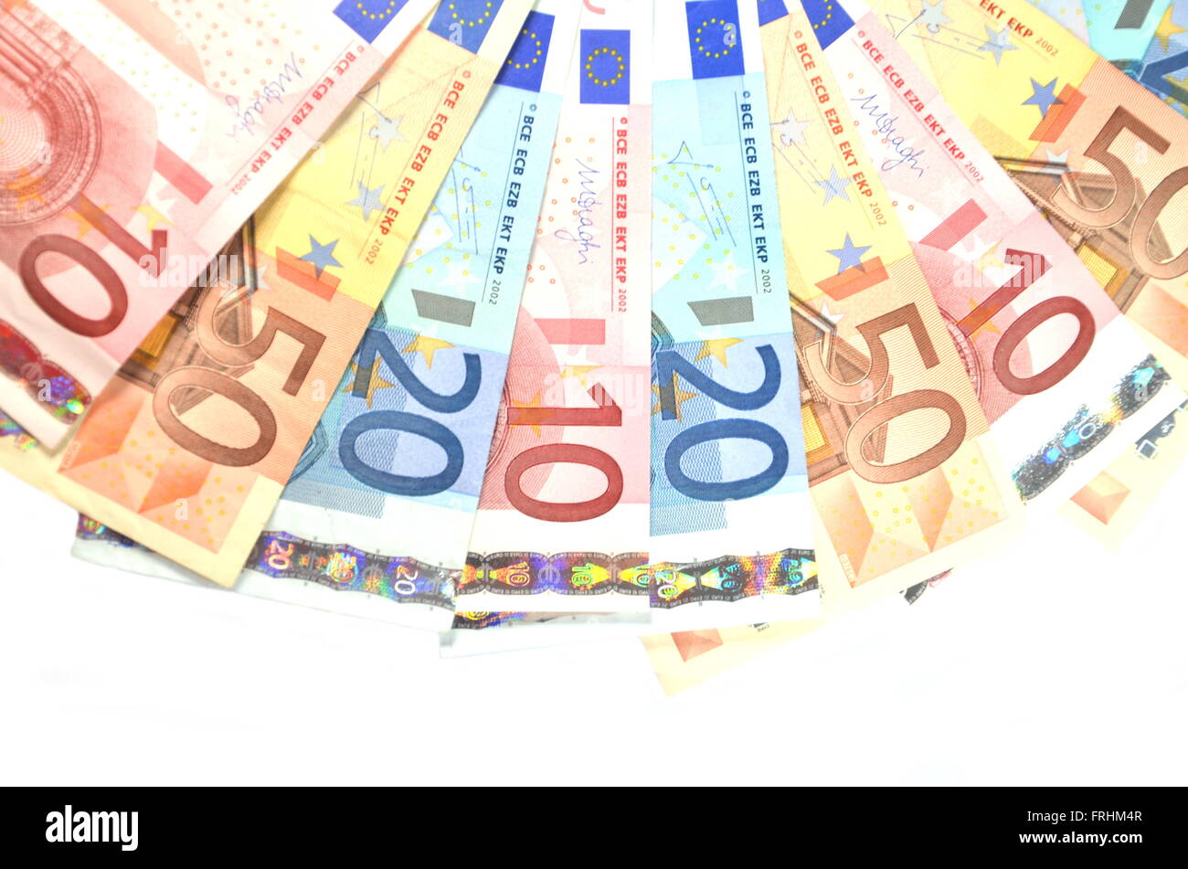 variety of euro banknotes Stock Photo - Alamy
