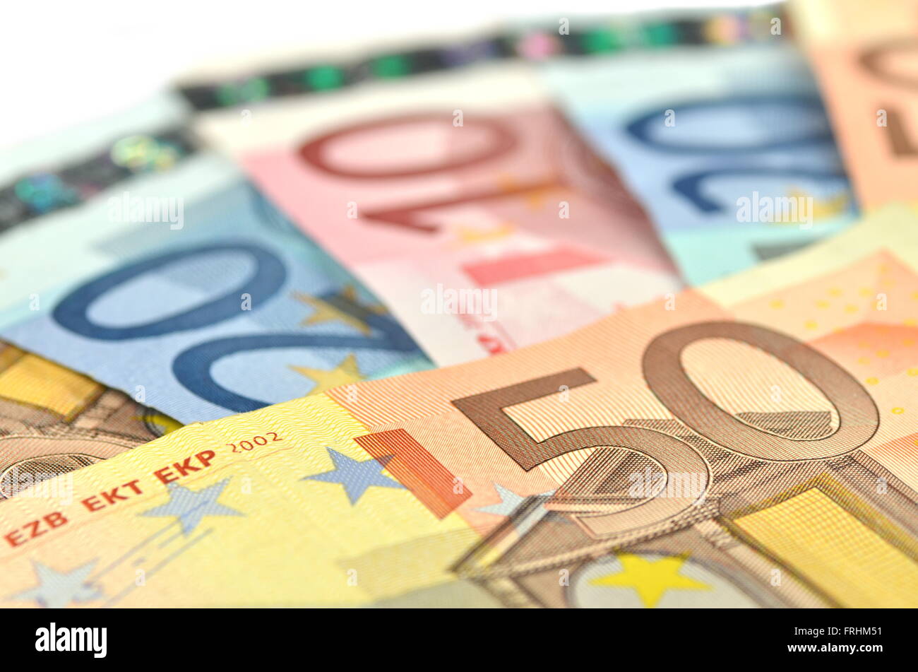 variety of euro banknotes Stock Photo - Alamy