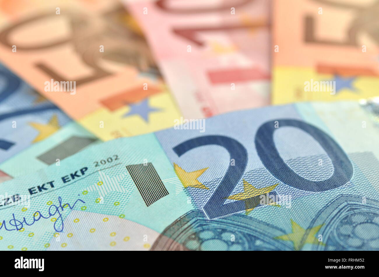 variety of euro banknotes Stock Photo - Alamy
