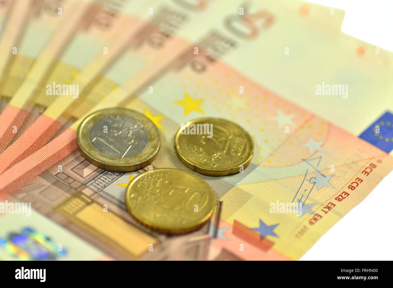 Euro banknotes coins eur hi-res stock photography and images - Alamy