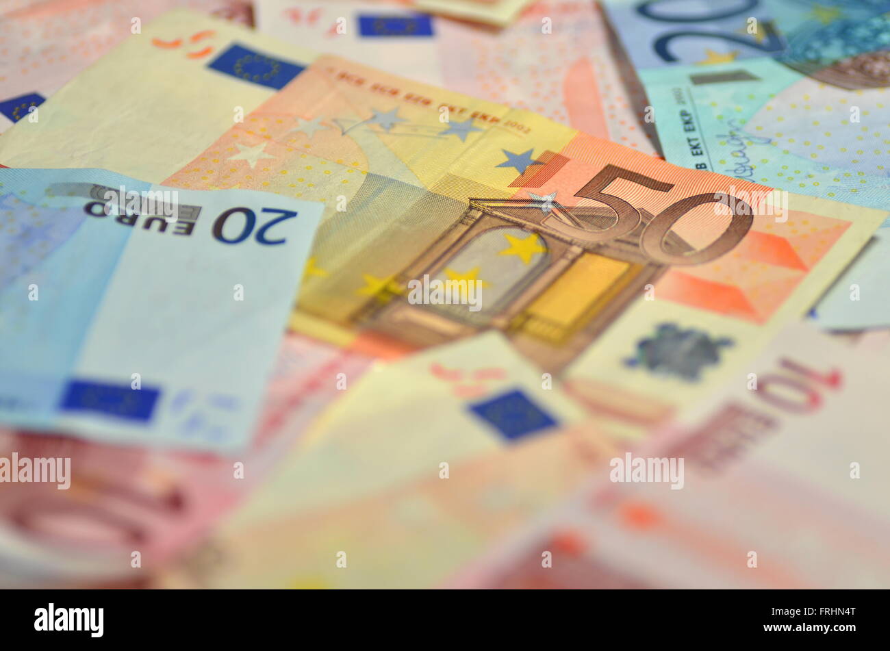 variety of euro banknotes Stock Photo - Alamy