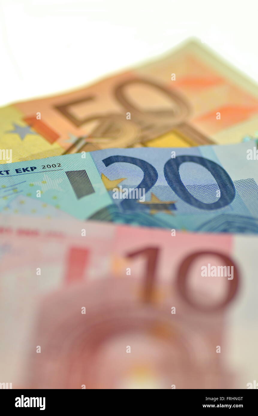 variety of euro banknotes Stock Photo - Alamy