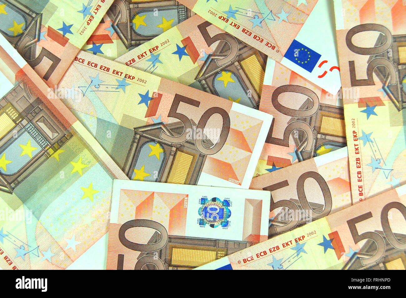 fifty euro banknotes Stock Photo - Alamy
