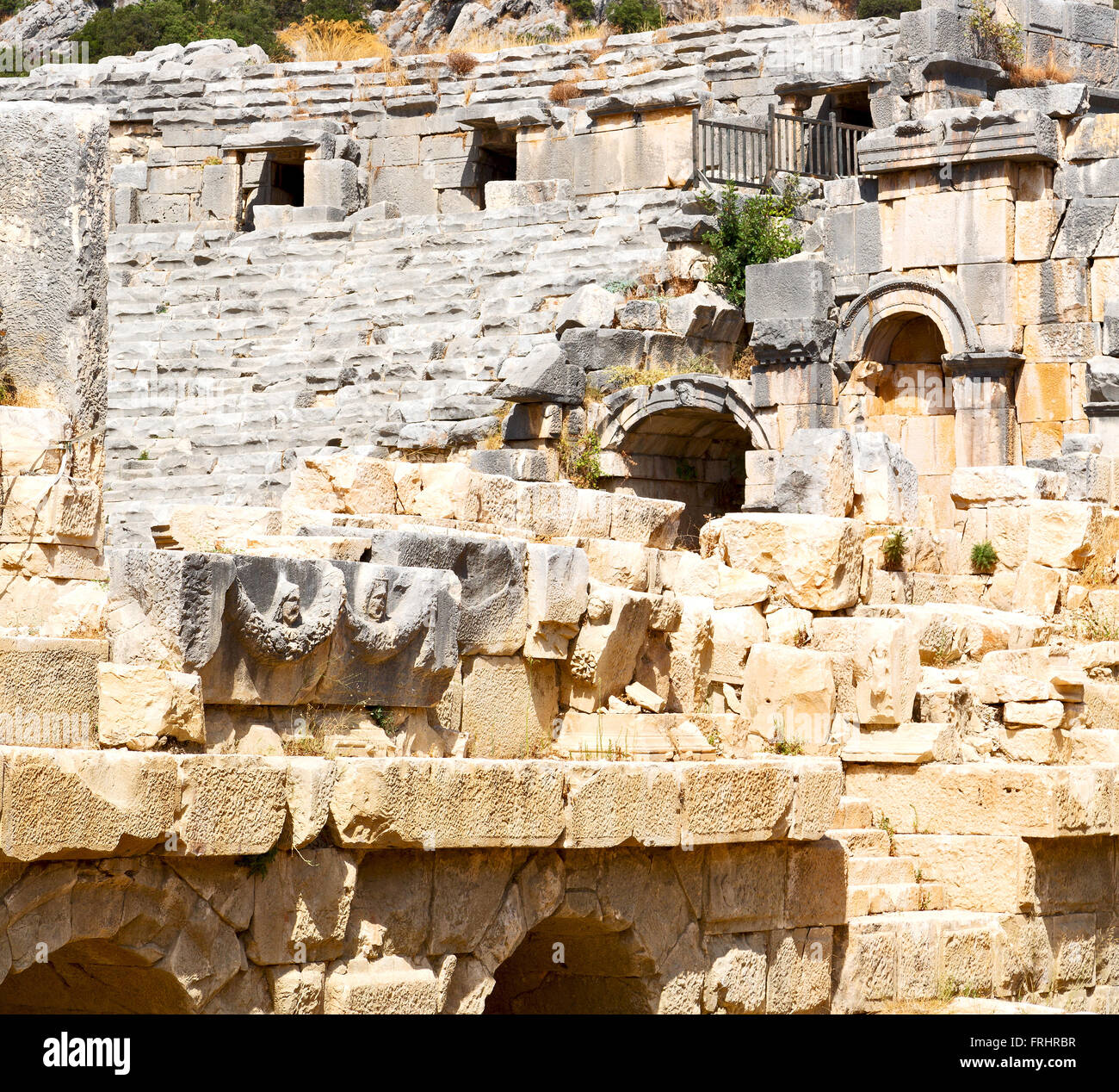 myra in turkey europe old roman necropolis and indigenous tomb stone ...