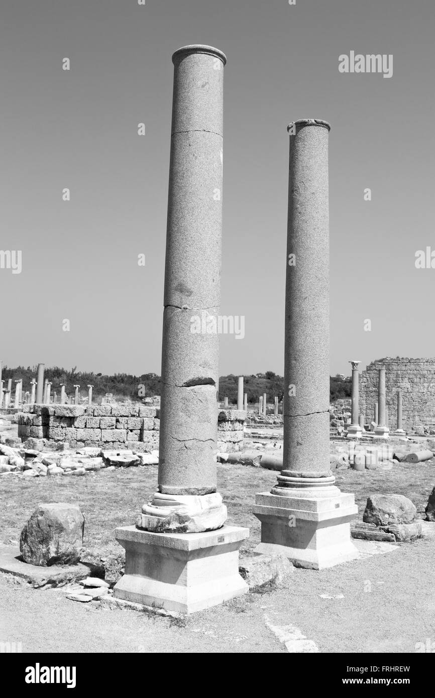 old construction in asia turkey the column and the roman temple Stock ...