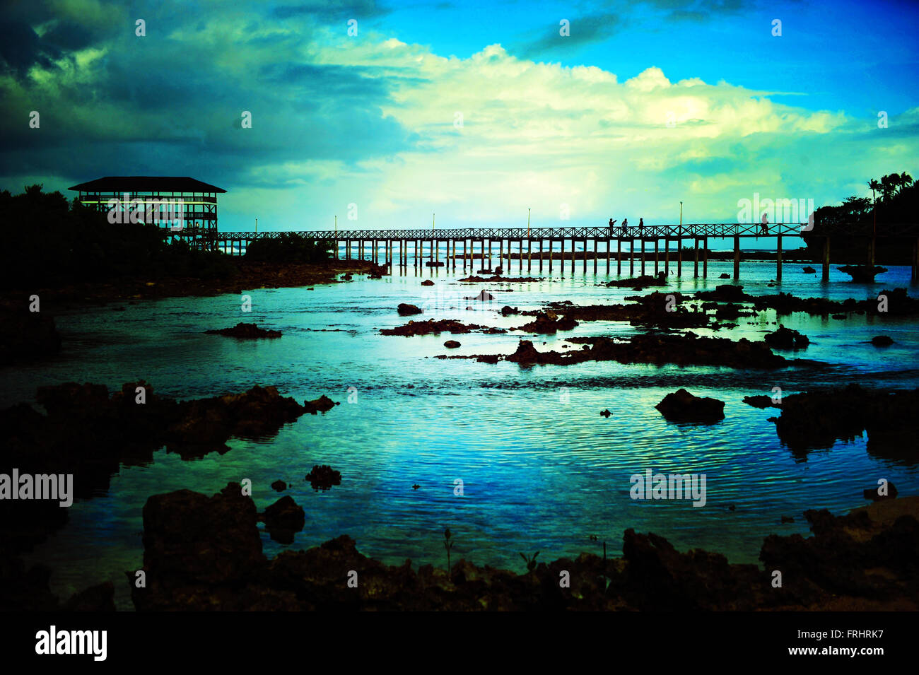 Surf Pavillon at Sunset, Cloud 9, Siargao Island, Philippines Stock ...