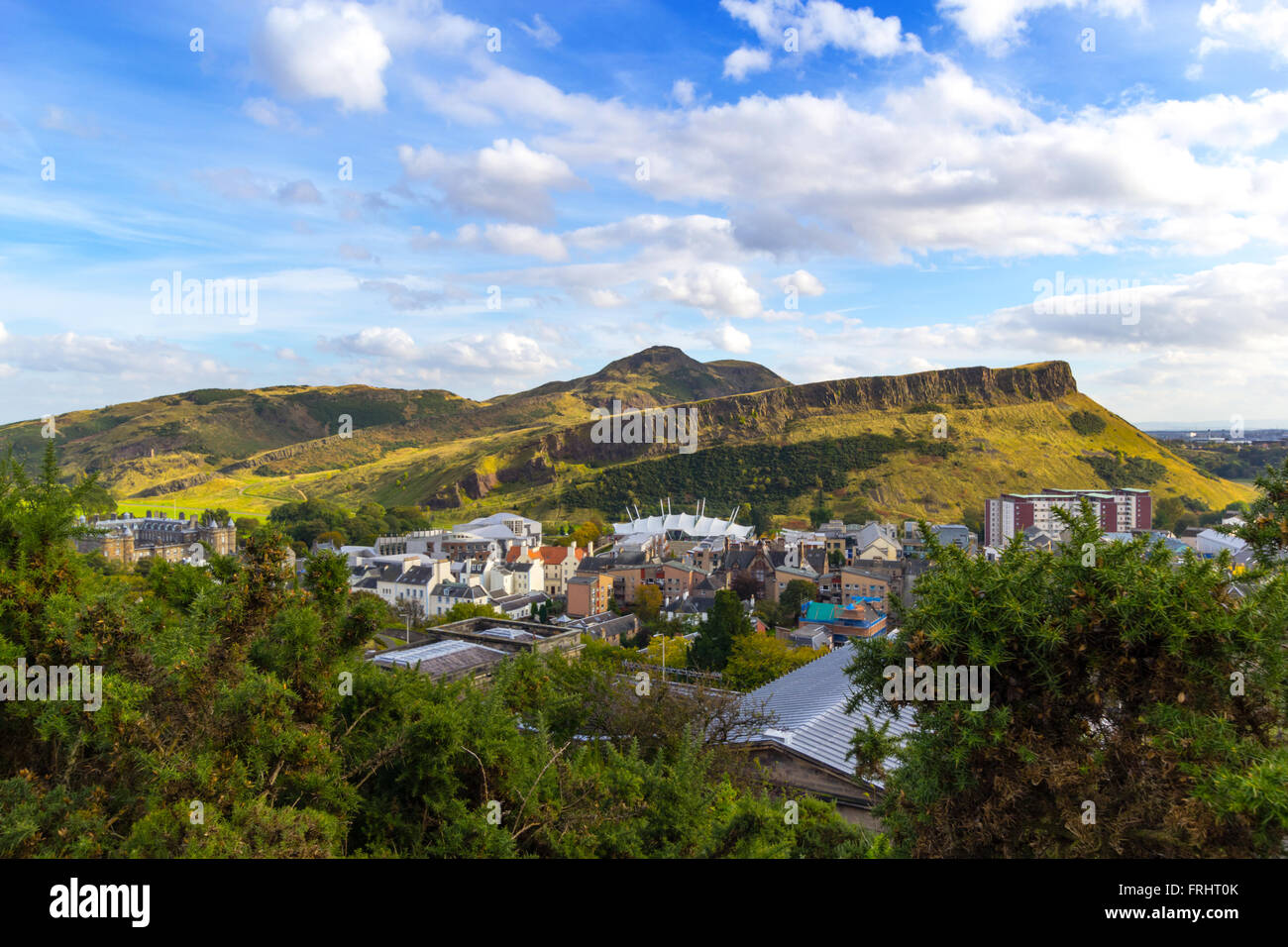 View of Edinburgh city with Arthur's Seat taken from Calton Hill ...