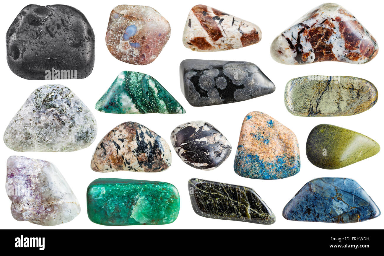 stones - shungite, porphyrite, diopside, variolite, sanidine, aegirine ...