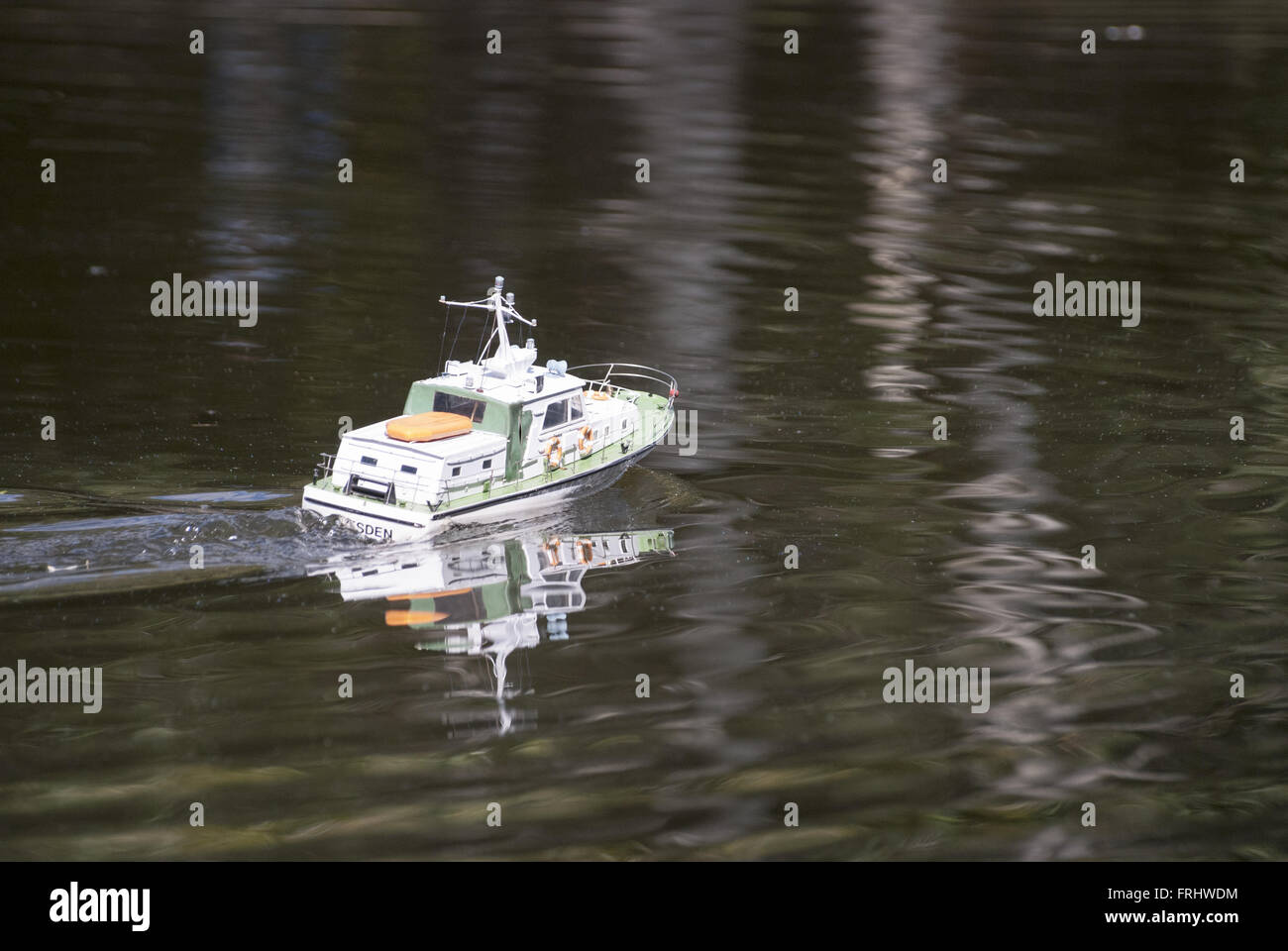 radio-controlled boat launch Stock Photo - Alamy