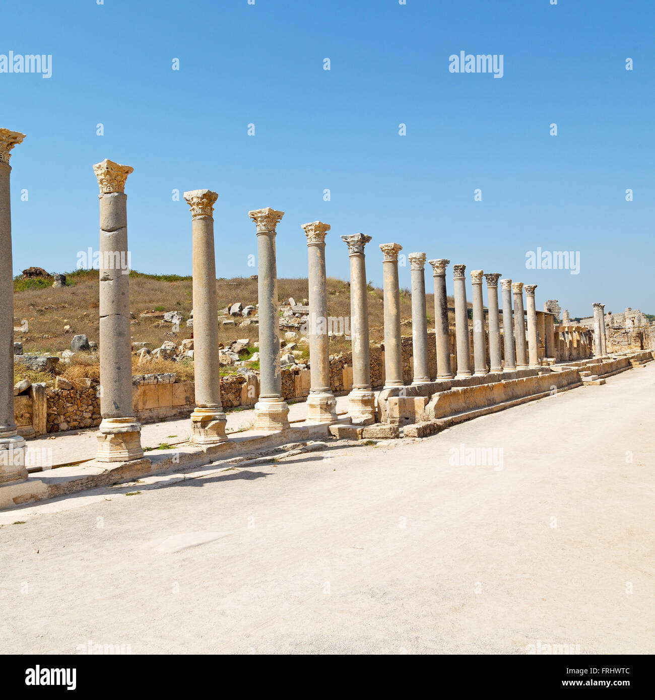 old construction in asia turkey the column and the roman temple Stock ...