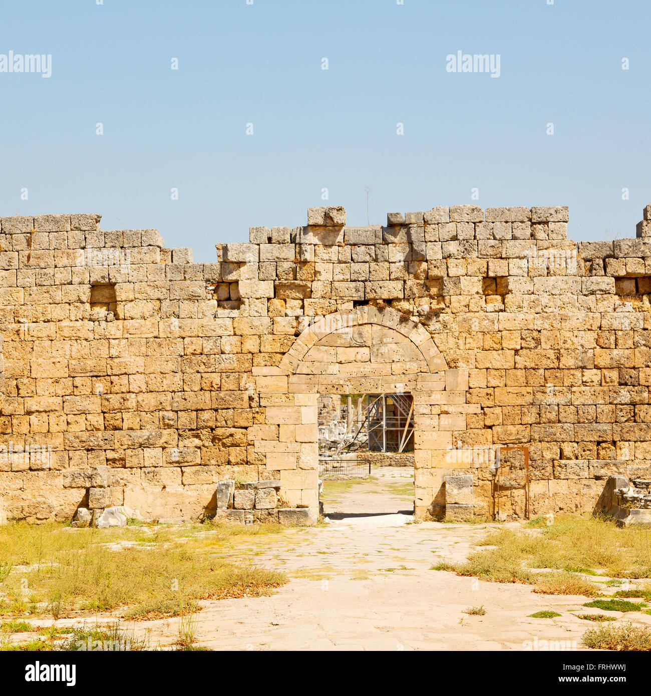 old construction in asia turkey the column and the roman temple Stock ...