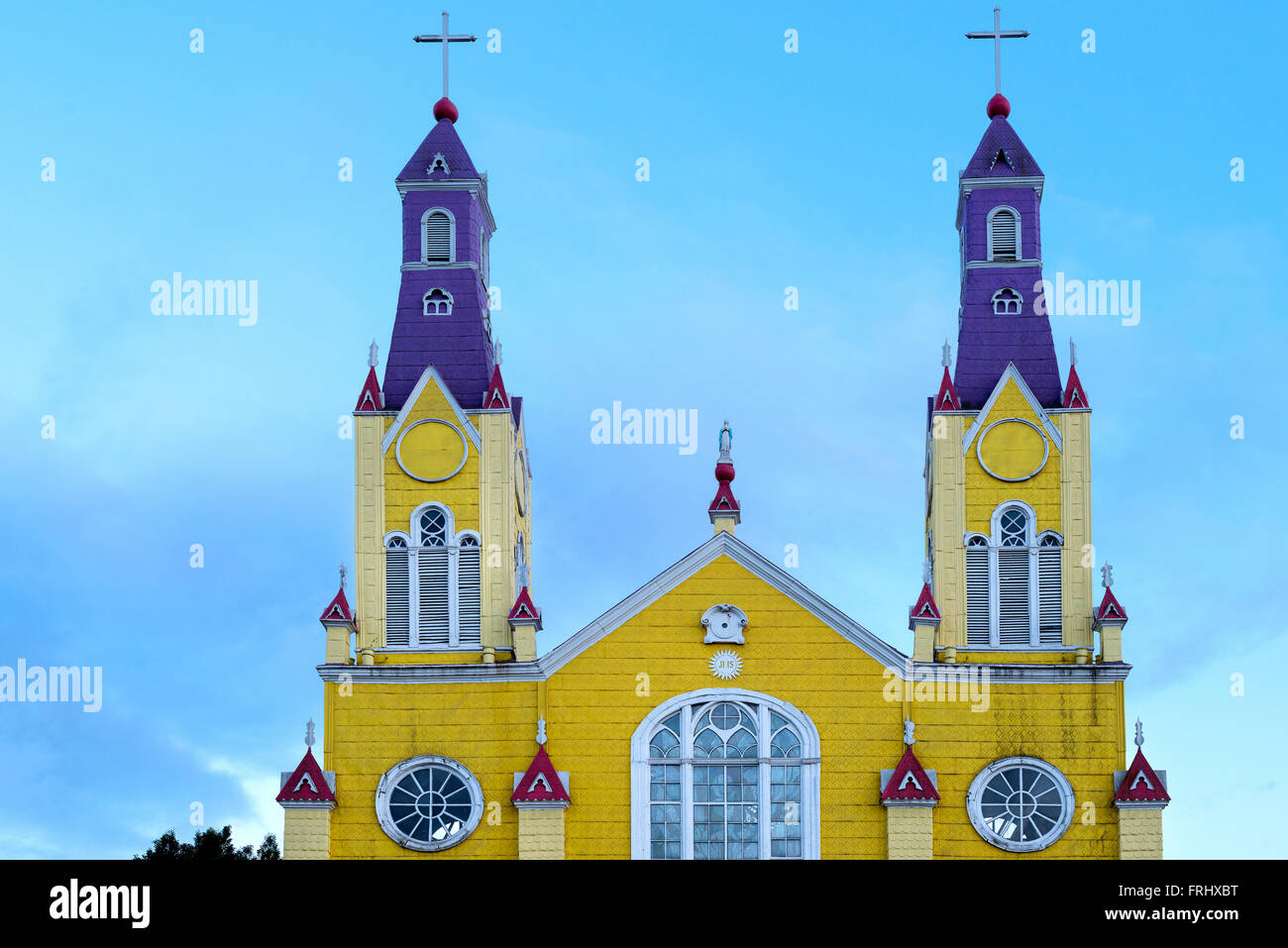 San Francisco church in Castro, Chile Stock Photo - Alamy