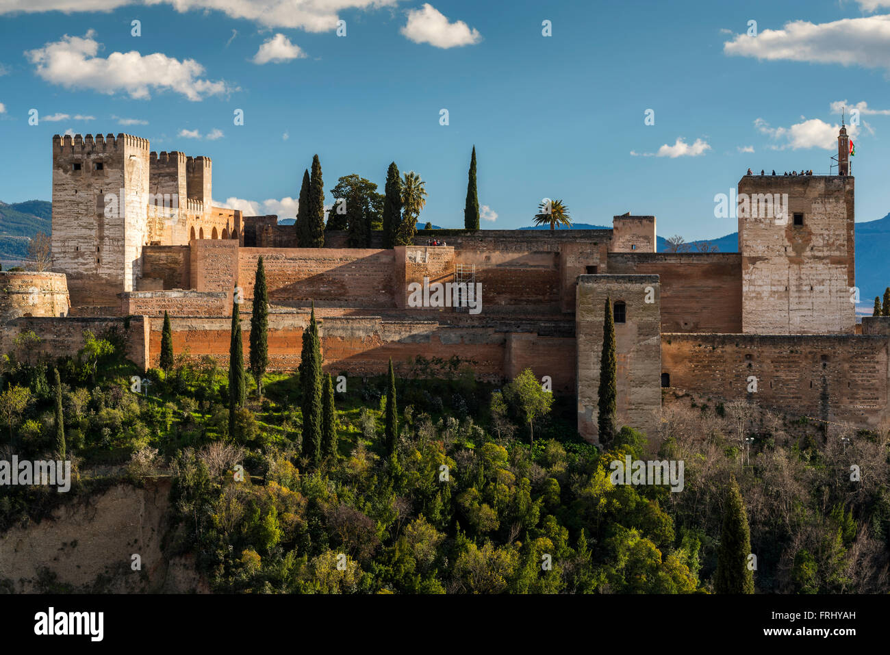 Alcazaba fortress, Alhambra palace, Granada, Andalusia, Spain Stock ...
