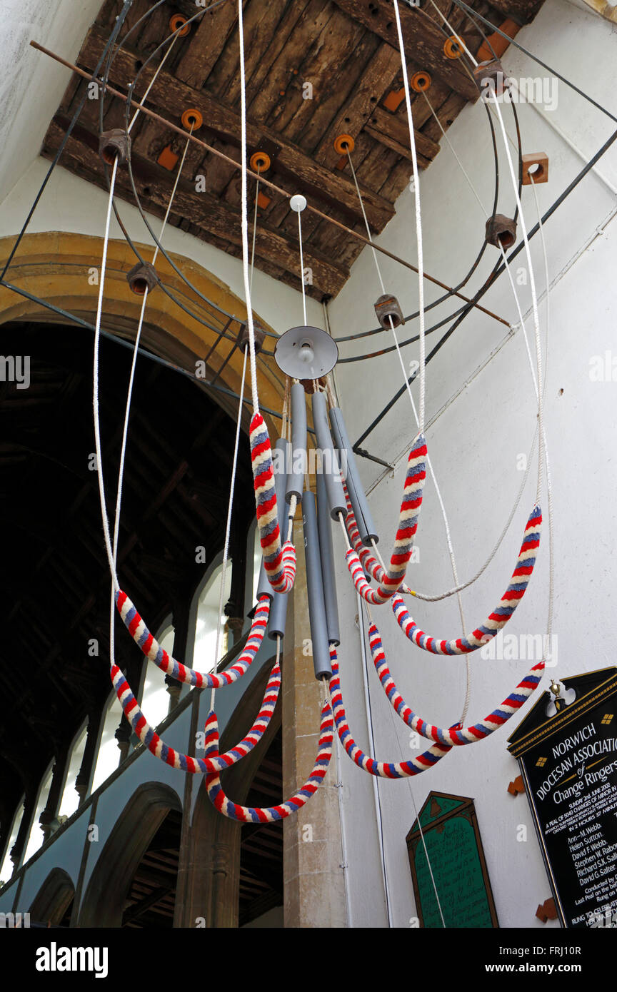 Church bell ropes ringing hi-res stock photography and images - Alamy