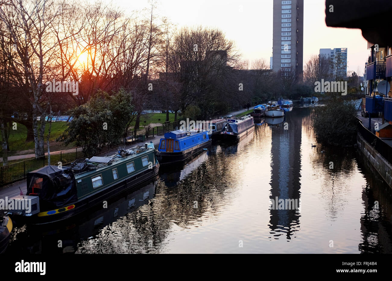 Westbourne Green area of London beside the canal England UK Stock Photo ...