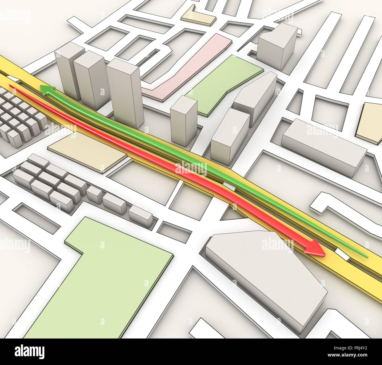 3d road map hi-res stock photography and images - Alamy