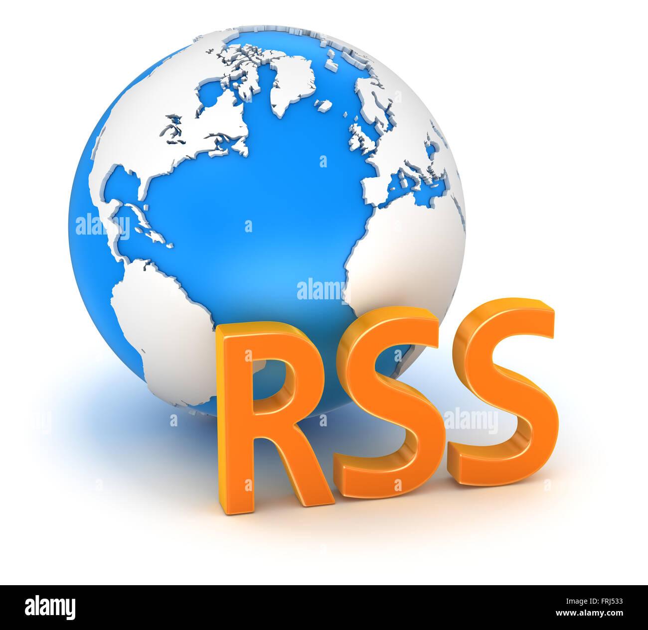 Rss with Globe , This is a computer generated and 3d rendered picture ...