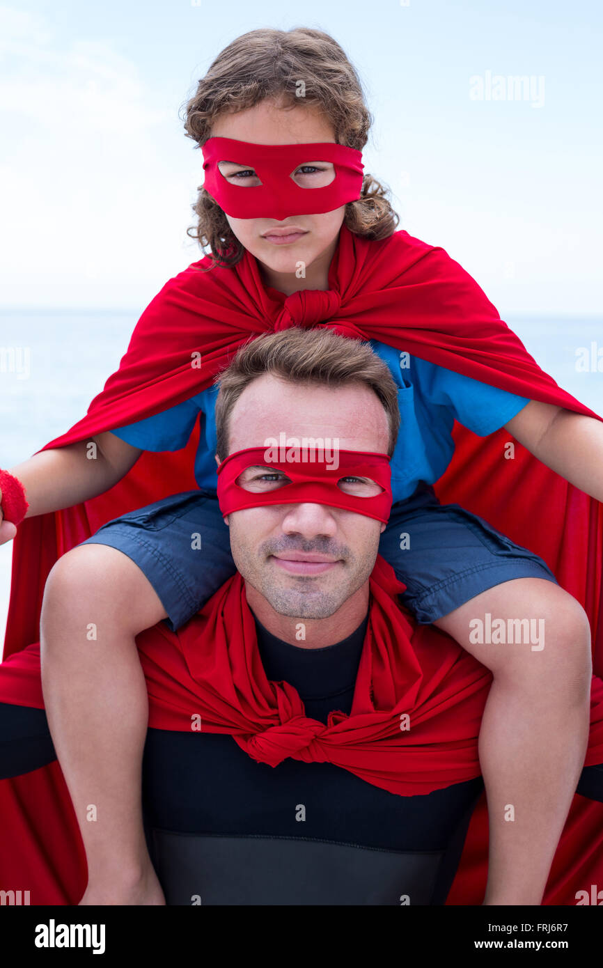 Father son carrying shoulder hi-res stock photography and images - Alamy