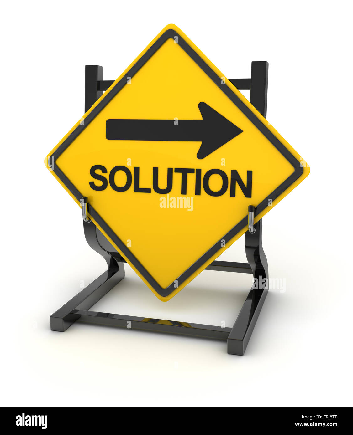 Road sign - solution , This is a computer generated and 3d rendered ...