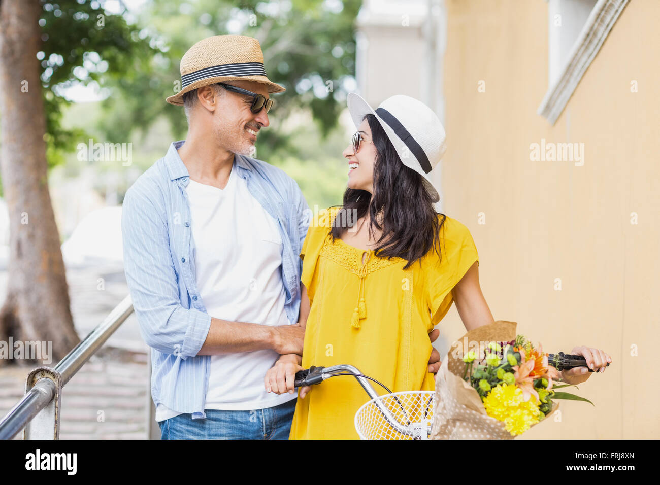 Happy couple looking at each other Stock Photo - Alamy