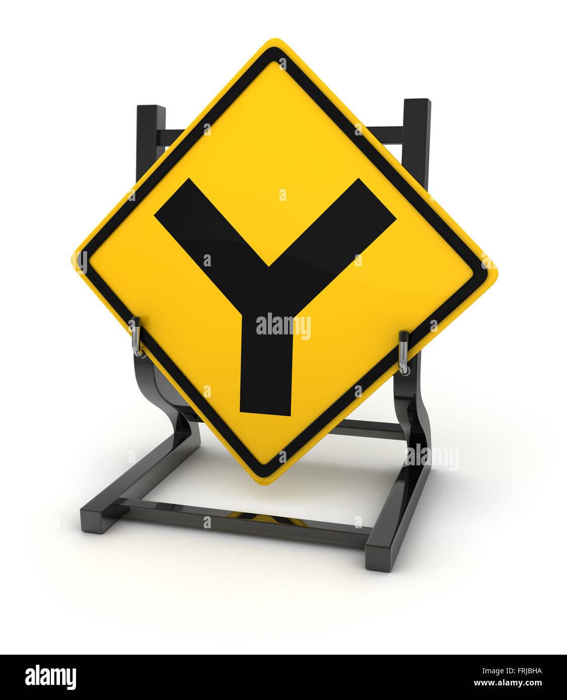 Road sign - crossroad , This is a computer generated and 3d rendered ...