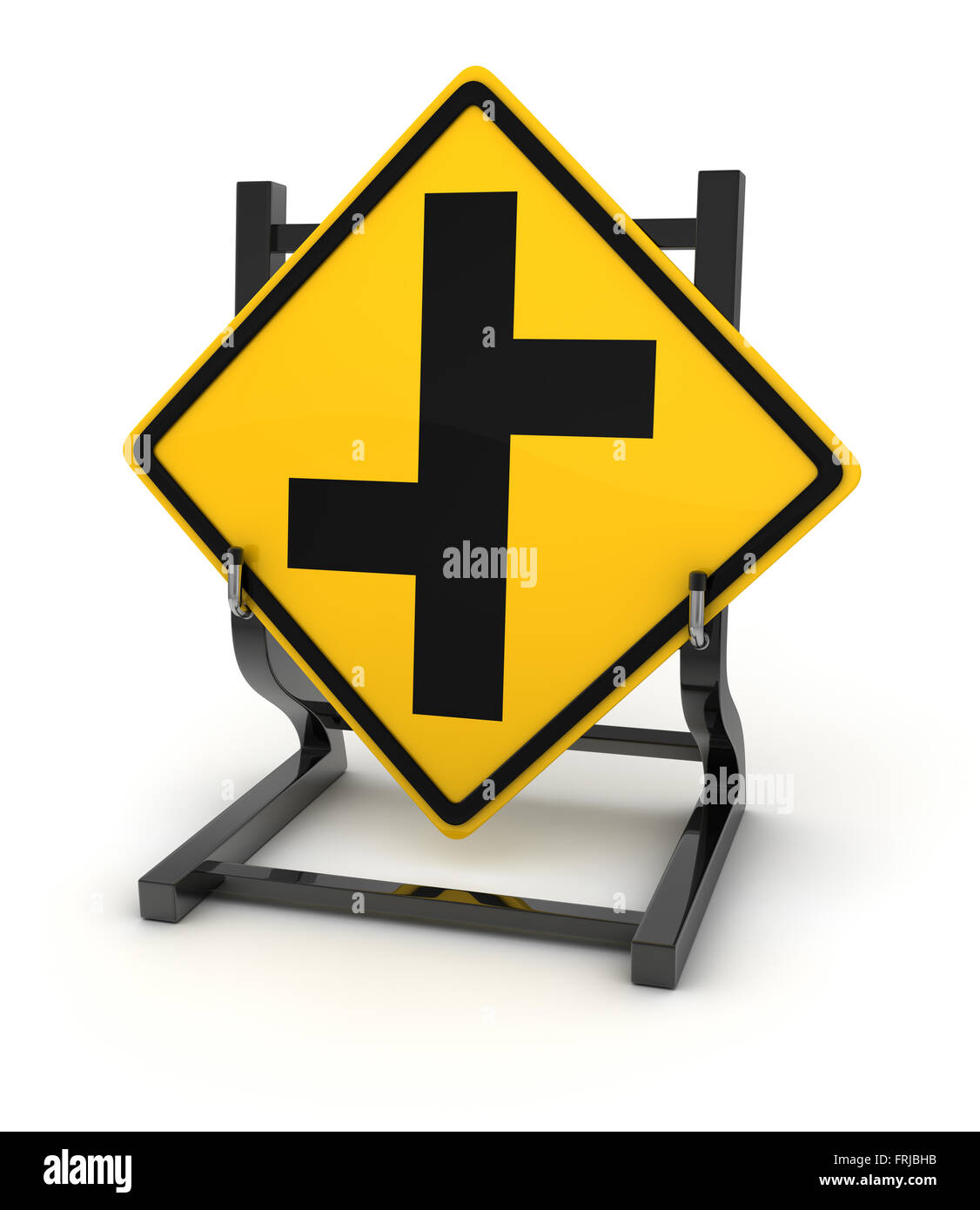Road sign - crossroad , This is a computer generated and 3d rendered ...