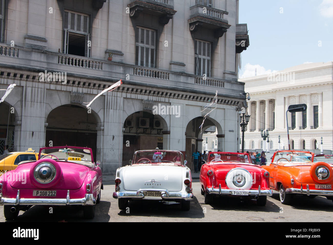 Cuban taxi ride in Old Havana, Cuba Stock Photo - Alamy