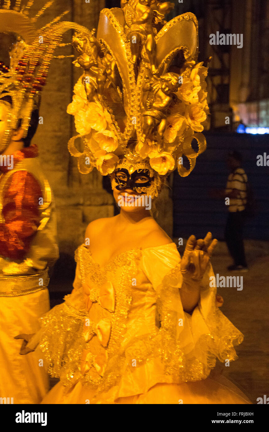 Beautiful masks in Carnival in Havana, Cuba Stock Photo - Alamy