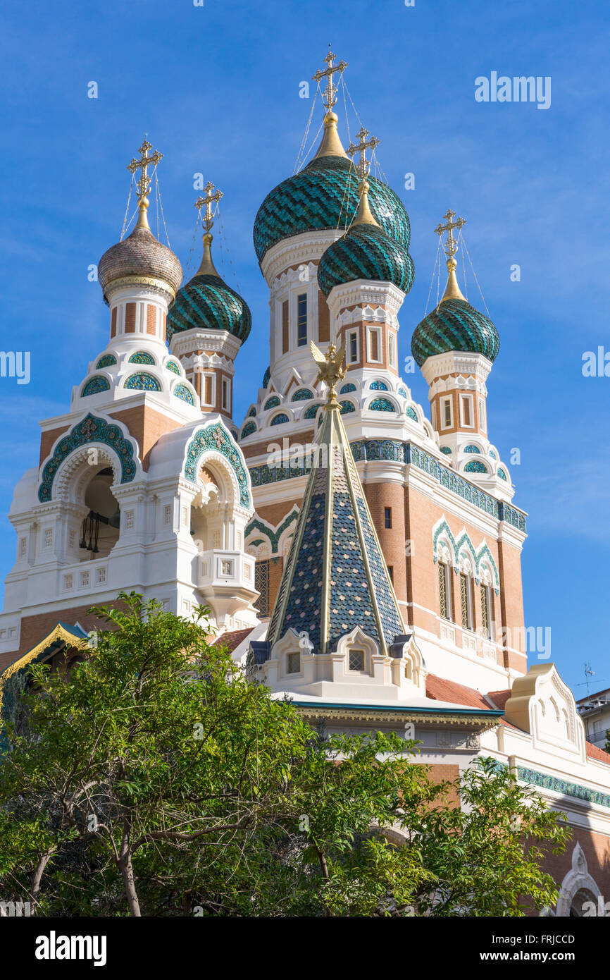 St Nicholas Russian Orthodox Church, Nice, France Stock Photo - Alamy