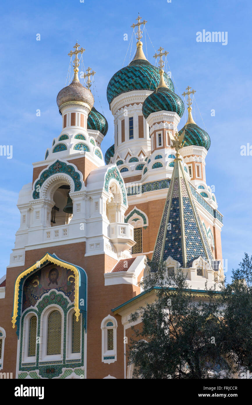 St Nicholas Russian Orthodox Church, Nice, France Stock Photo - Alamy