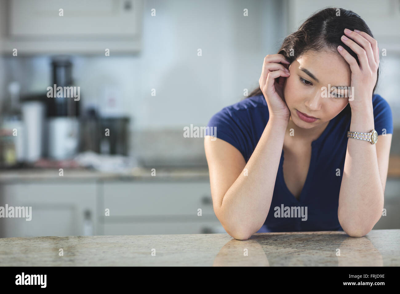 Woman stressed kitchen hi-res stock photography and images - Alamy