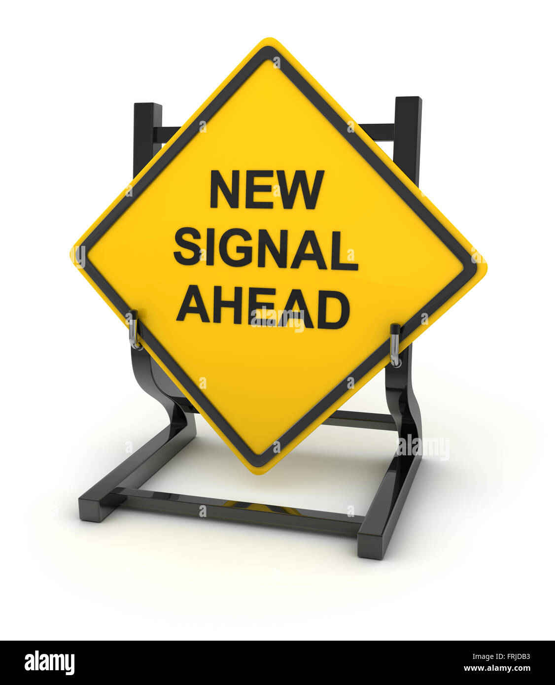Road sign - new signal ahead , This is a computer generated and 3d ...