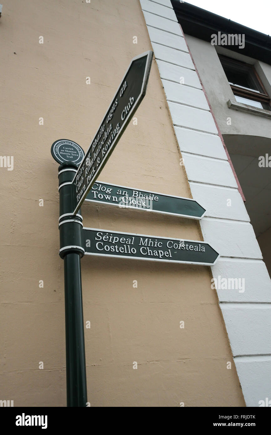 Town trail signs - directions of what to see in Carrick on Shannon ...