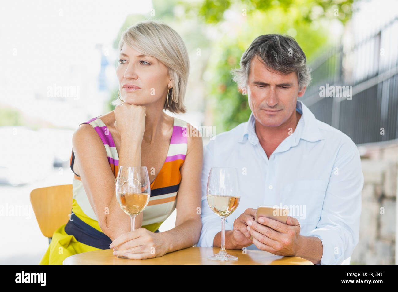 Man woman sitting cafe hi-res stock photography and images - Alamy