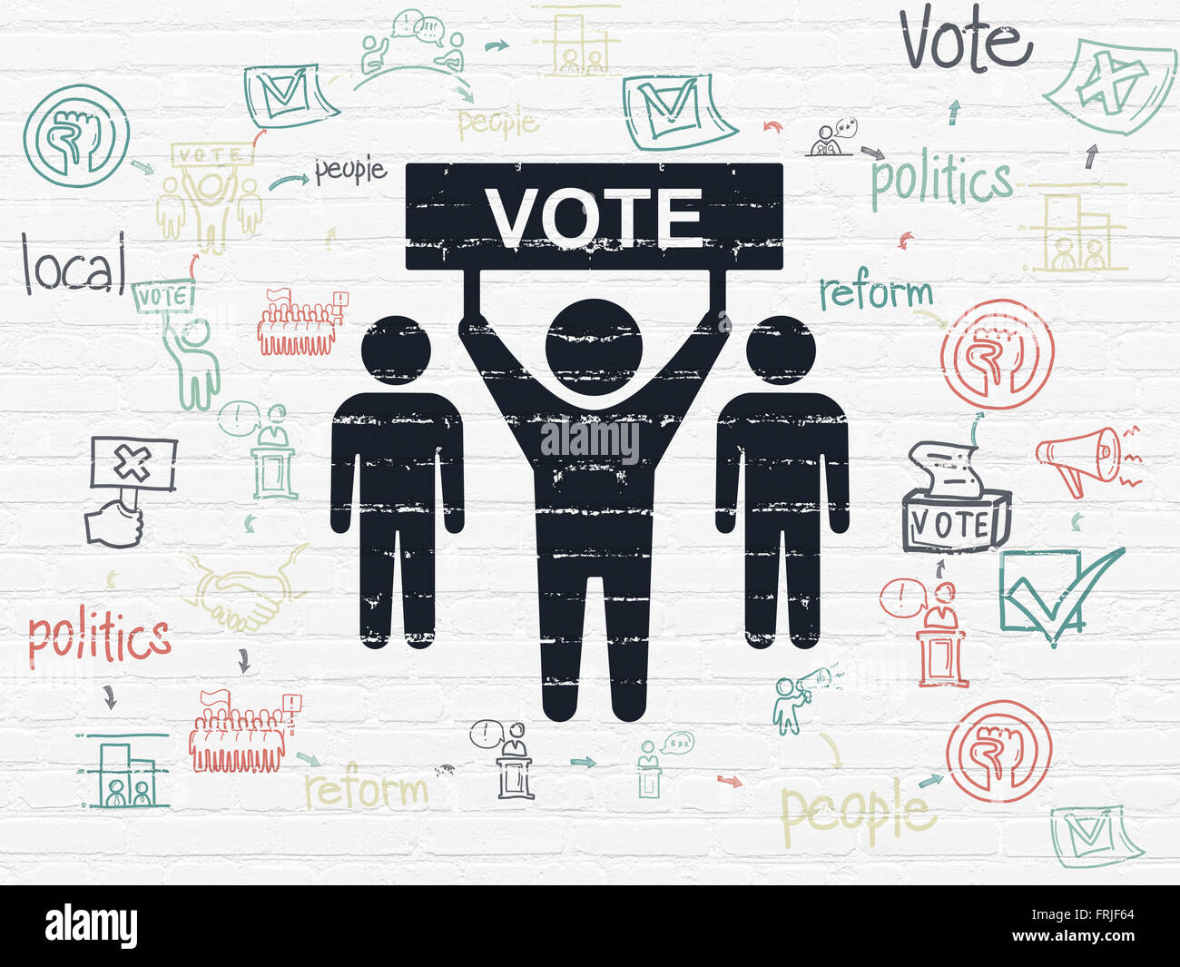 Politics concept: Election Campaign on wall background Stock Photo - Alamy